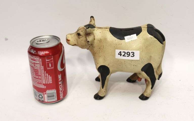 Reproduction Cast Iron Cow Bank - Dixon's Auction at Crumpton