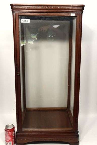 Cool Art Deco Inlaid Mahogany Display Case - Dixon's Auction at Crumpton