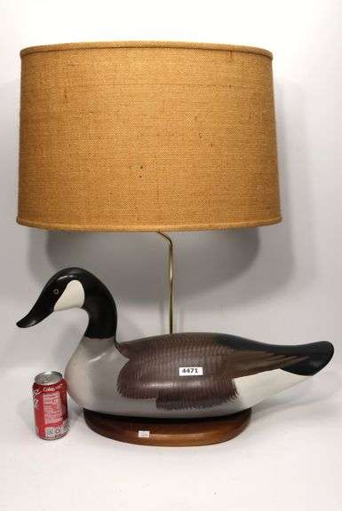 Charles Jobes 2009 Canada Goose Decoy Lamp - Dixon's Auction at Crumpton