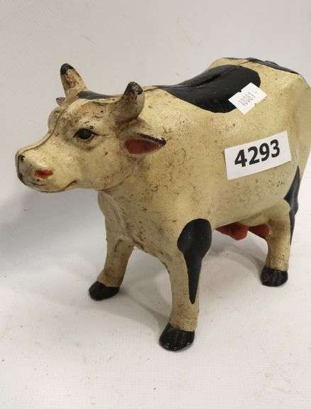 Reproduction Cast Iron Cow Bank - Dixon's Auction at Crumpton