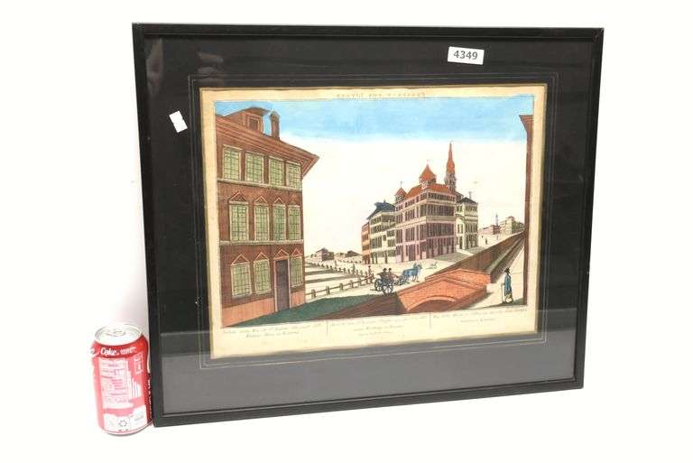 Hand-Colored Italian Cityscape Engraving - Dixon's Auction at Crumpton