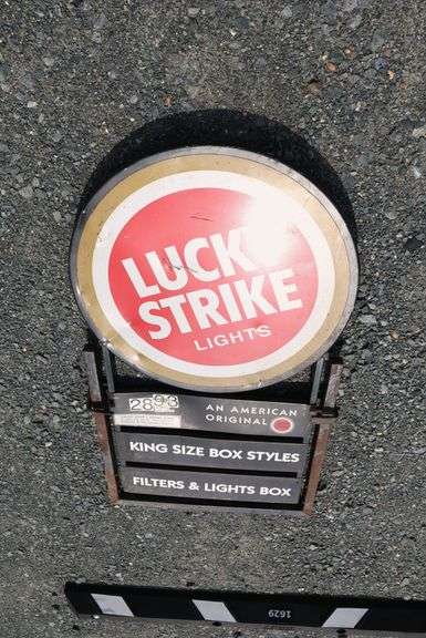 Vintage Lucky Strike Cigarette Sign - Dixon's Auction at Crumpton
