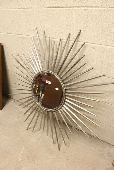 MCM Style Metal Starburst Mirror - Dixon's Auction at Crumpton