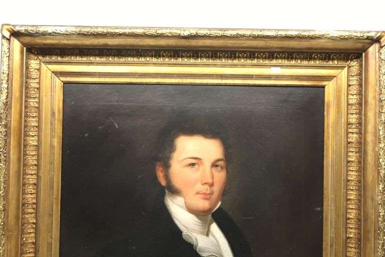 Jacob Eichholtz Oil on Canvas Portrait Painting of Richard Houghey ...