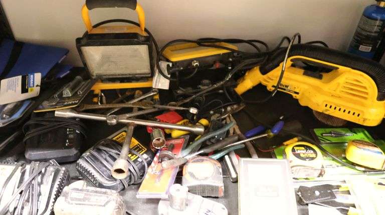 Tool Lot of Chargers, Hand Tools, Batteries Etc. - Dixon's Auction at ...