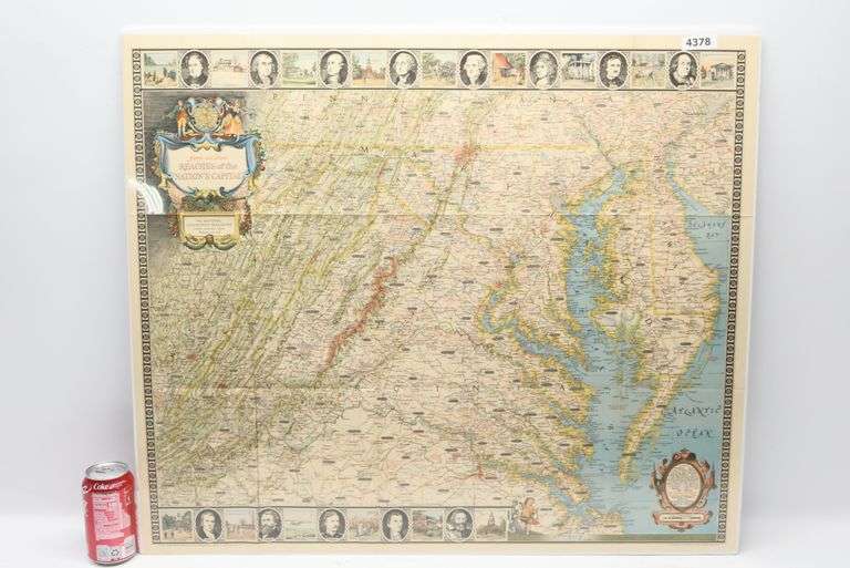 Vintage National Geographic Washington D.C. Environs Map - Dixon's ...