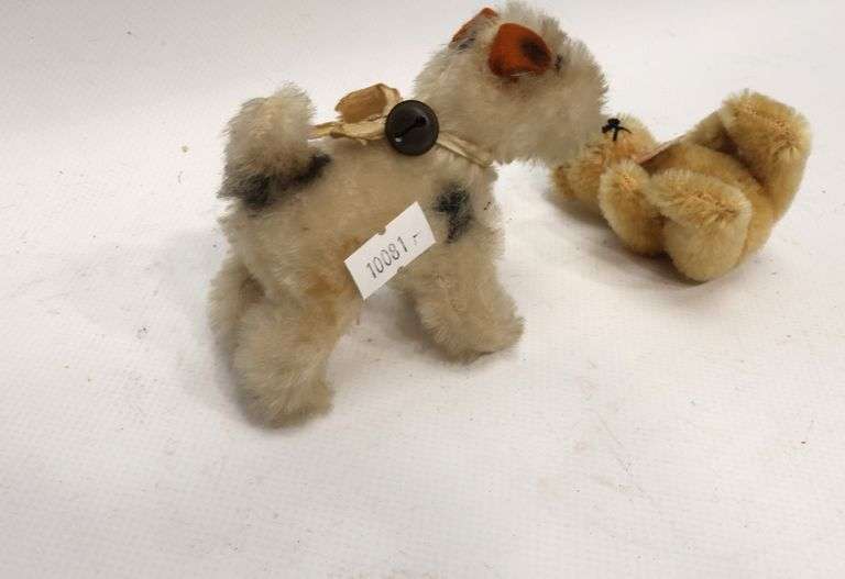 (2) Steiff Miniature Mohair Stuffed Animals - Dixon's Auction at Crumpton