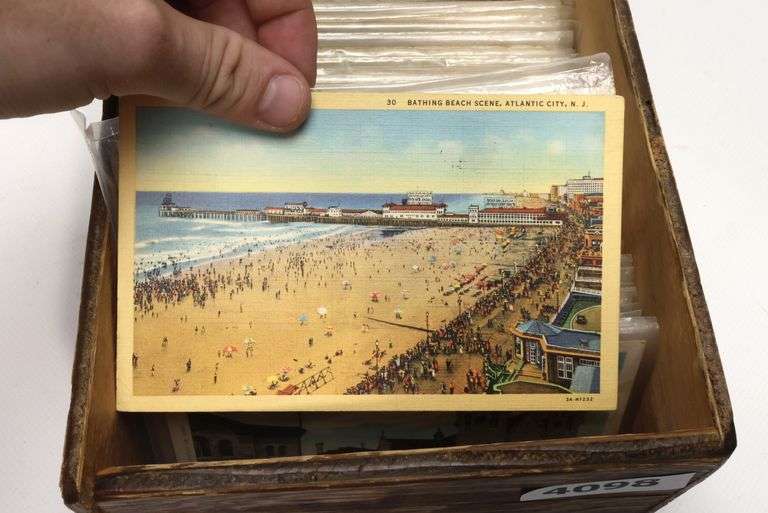 Large Collection of Atlantic City, New Jersey Postcards, Mostly Linens ...