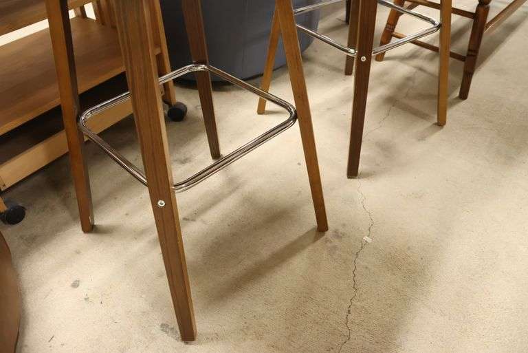 Pair MCM Style Swivel Bar Stools - Dixon's Auction at Crumpton