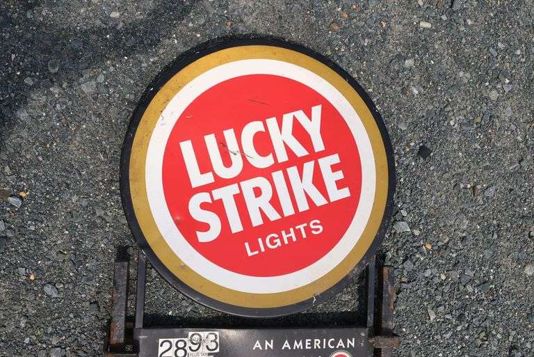 Vintage Lucky Strike Cigarette Sign - Dixon's Auction at Crumpton