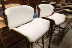 Pair MCM Style Swivel Bar Stools - Dixon's Auction at Crumpton
