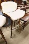 Pair MCM Style Swivel Bar Stools - Dixon's Auction at Crumpton