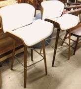 Pair MCM Style Swivel Bar Stools - Dixon's Auction at Crumpton
