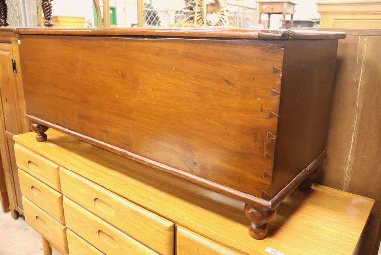 Pennsylvania Sheraton Dovetailed Poplar Wood Chest - Dixon's Auction at ...