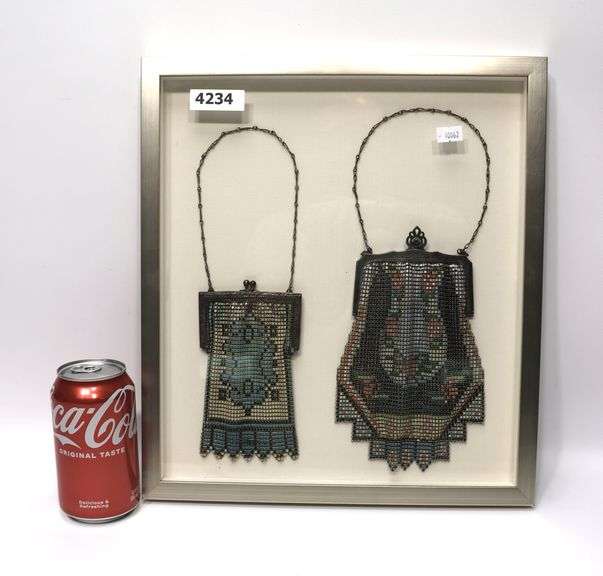 (2) Art Deco Ladies' Purses in Shadowbox Frame - Dixon's Auction at ...