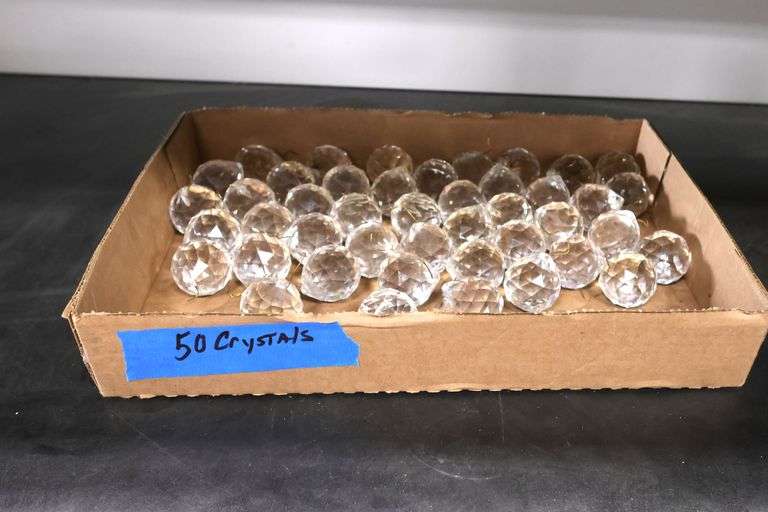 Collection of Crystal Spheres For Lighting - Dixon's Auction at Crumpton