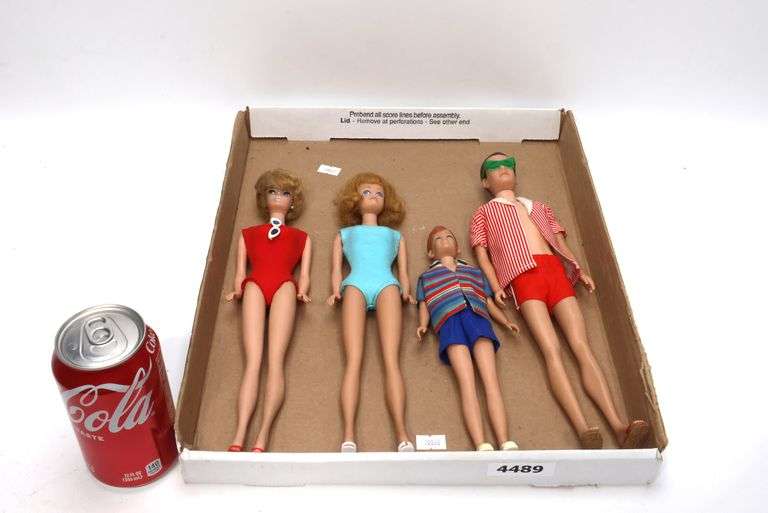 Vintage Barbie, Midge, Ken, And Ricky Dolls - Dixon's Auction at Crumpton