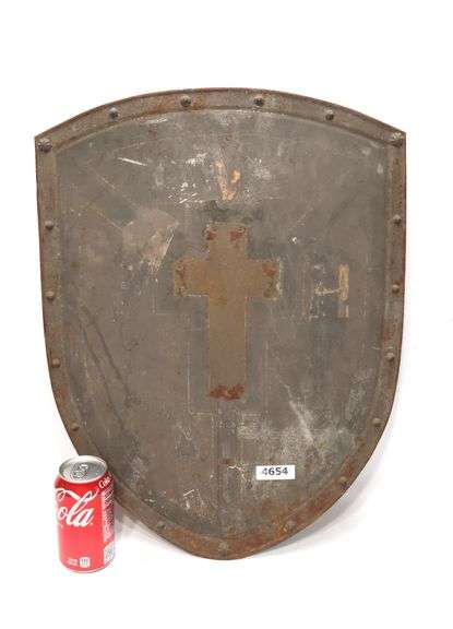Vintage Metal Theatrical Shield Prop - Dixon's Auction at Crumpton