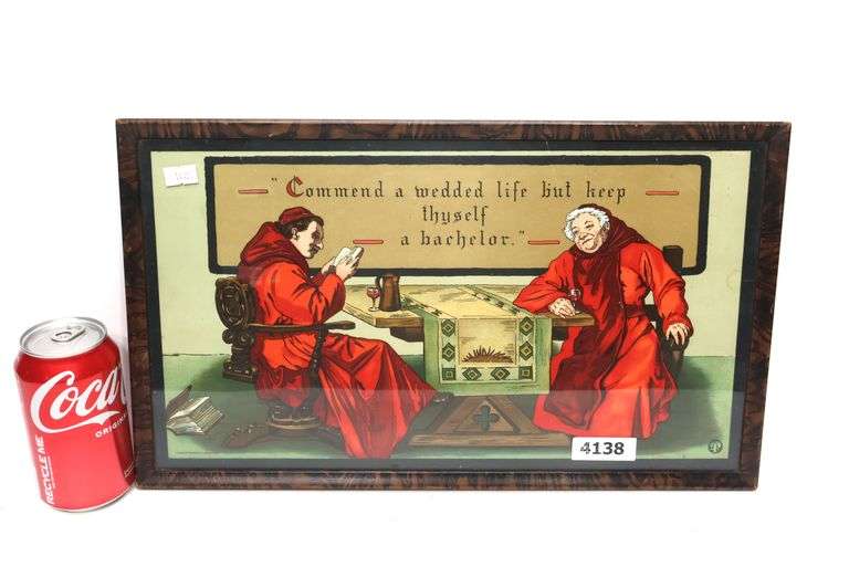 Taber Prang Art Co. Medieval Motto Lithograph - Dixon's Auction at Crumpton