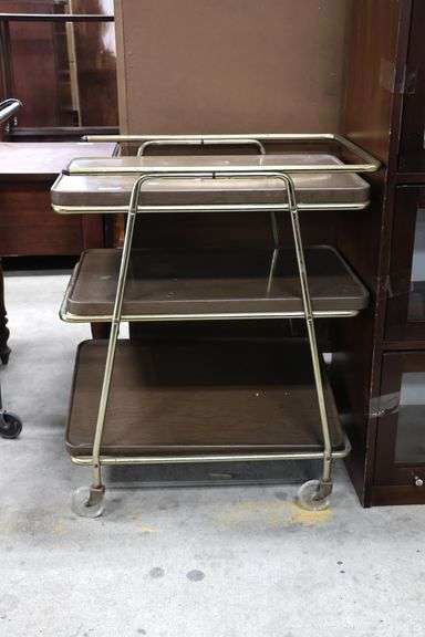 MCM Retro Metal Bar Cart - Dixon's Auction at Crumpton