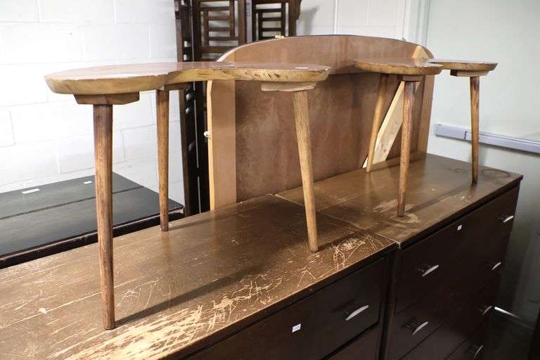 Pair MCM Kidney-Shaped Cocktail Tables, Chips and Wear - Dixon's ...