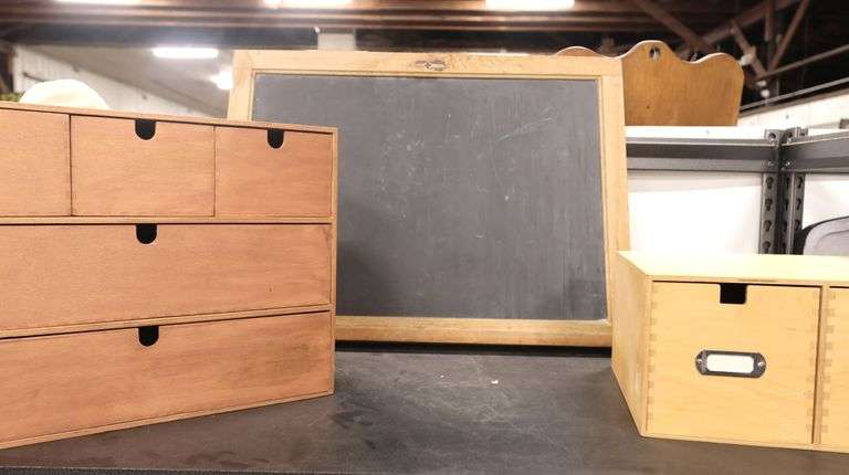 Vintage Slate Chalkboard & File Drawers - Dixon's Auction at Crumpton