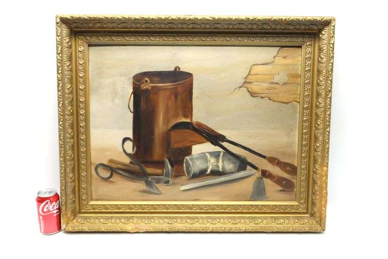American School Still Life Painting of a Tinkerer's Bench - Dixon's ...