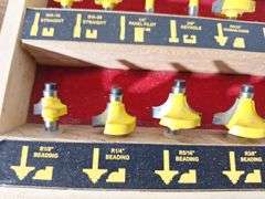 Router Bits (Wood case) - Diamond G Auctioneers