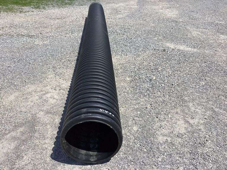 Corrugated Plastic Pipe - Black 15'' x 18ft - Diamond G Auctioneers