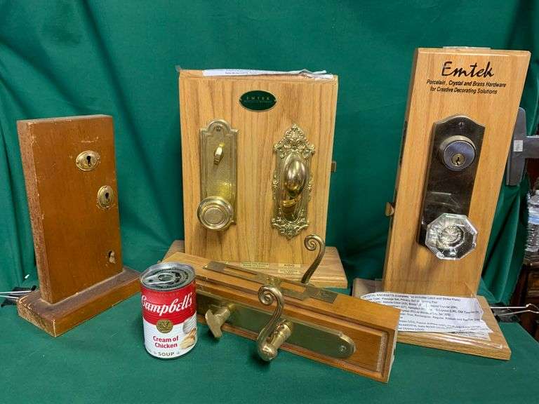 (4) Display Boards of Door Knobs & Hardware - Delaware Auction Center