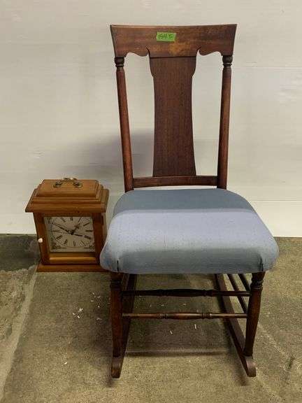 Rocking Chair & Mantle Clock - Delaware Auction Center