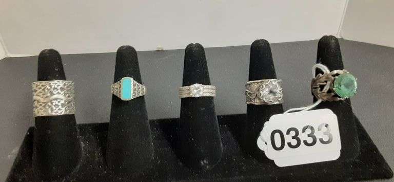 (5) Marked .925 Rings - Delaware Auction Center