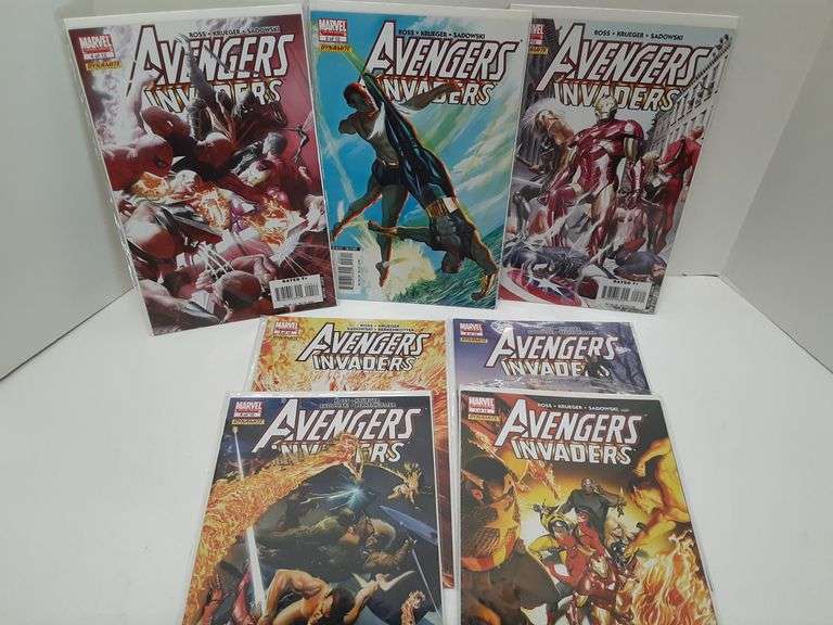 Assortment of Marvel Avengers Invaders Comics: - Delaware Auction Center