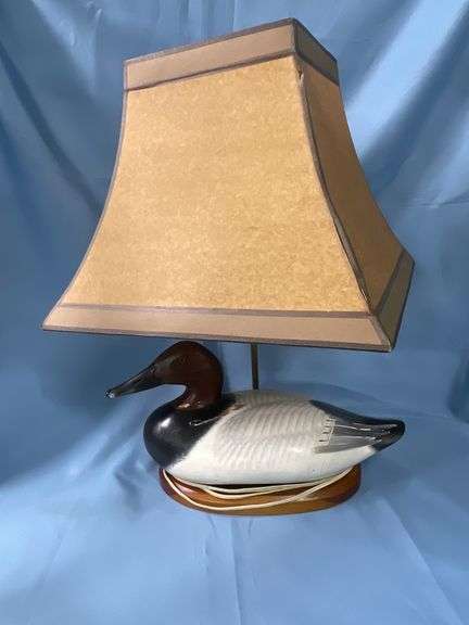 Canvasback Decoy Lamp (Decoy Shows Some Wear) - Delaware Auction Center