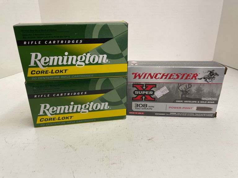 (2) Boxes Remington 308 Win Mag 180gr. SP & Partial Box Winchester 308 ...