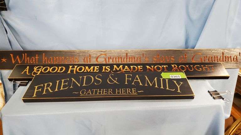 (3)Assorted Country Signs - Delaware Auction Center