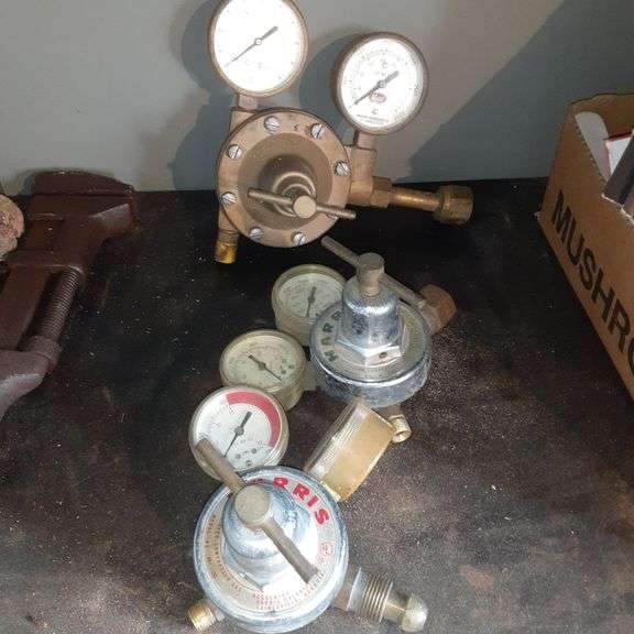 Pair of Harris Regulators & Meco Regulator - Delaware Auction Center