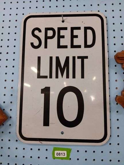 SPEED LIMIT 10 Street Sign - Delaware Auction Center