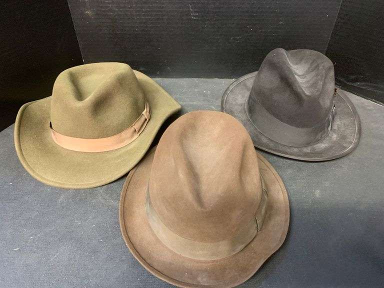 (2) Stetson 7-1/8" Hats & Cabela's Felt Hat - Delaware Auction Center