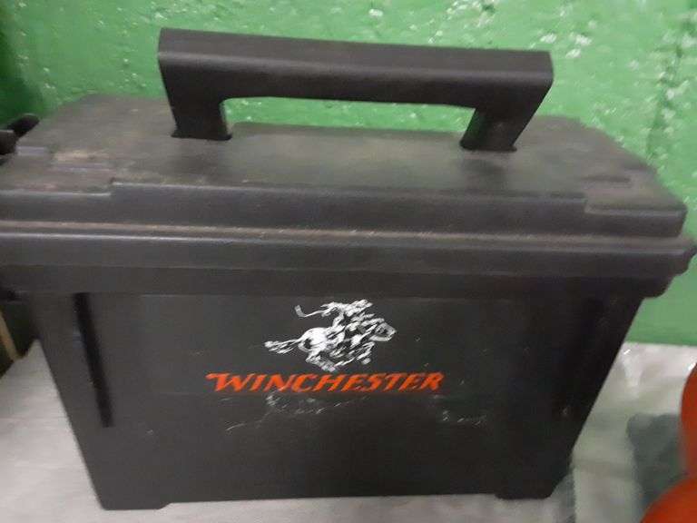 Assorted Hunting Accessories w/ Winchester Plastic Storage Box ...