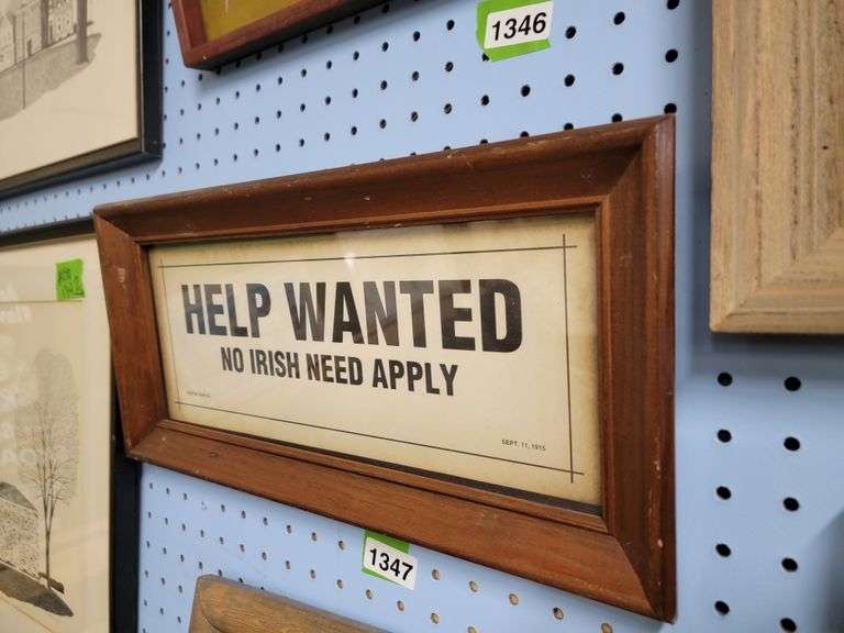 Help Wanted Sign - Delaware Auction Center