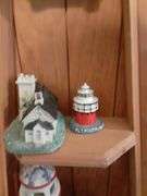 Wood Lighthouse Shelf w/ Lighthouses - Delaware Auction Center