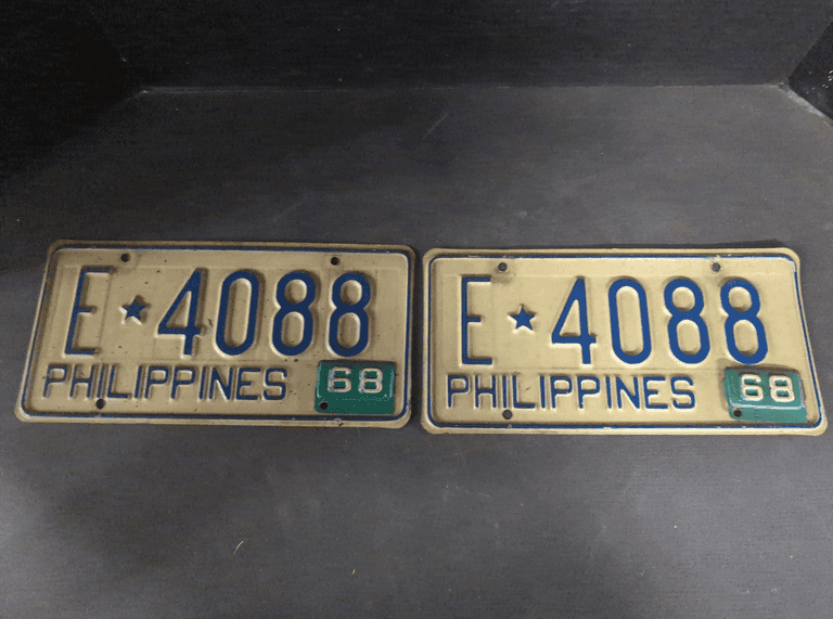 (2) Vintage Philippines License Plates - Delaware Auction Center