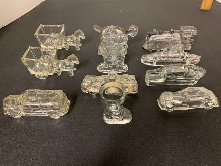 Large Assortment of Antique Glass Candy Containers - Delaware Auction ...