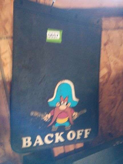 Pair Yosemite Sam "Back Off" Mud Flaps - Delaware Auction Center