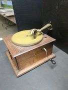 Antique Oak Record Player - Delaware Auction Center