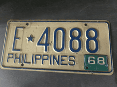 (2) Vintage Philippines License Plates - Delaware Auction Center