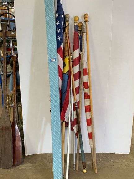 Flag Poles, American Flags & Curtain Rod - Delaware Auction Center