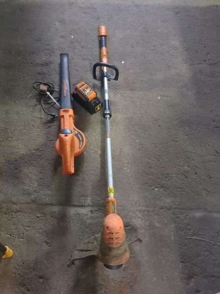 Lawn Master Battery Weed Whacker and Blower with Battery and Charger ...