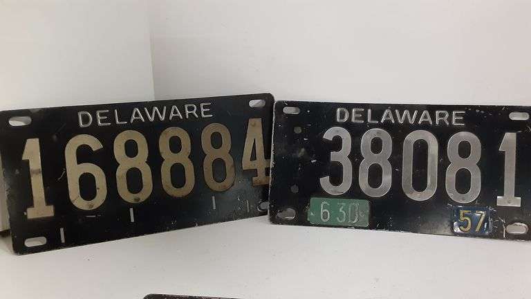 Assorted Pennsylvania Motorcycle & Delaware License Plates - Delaware ...